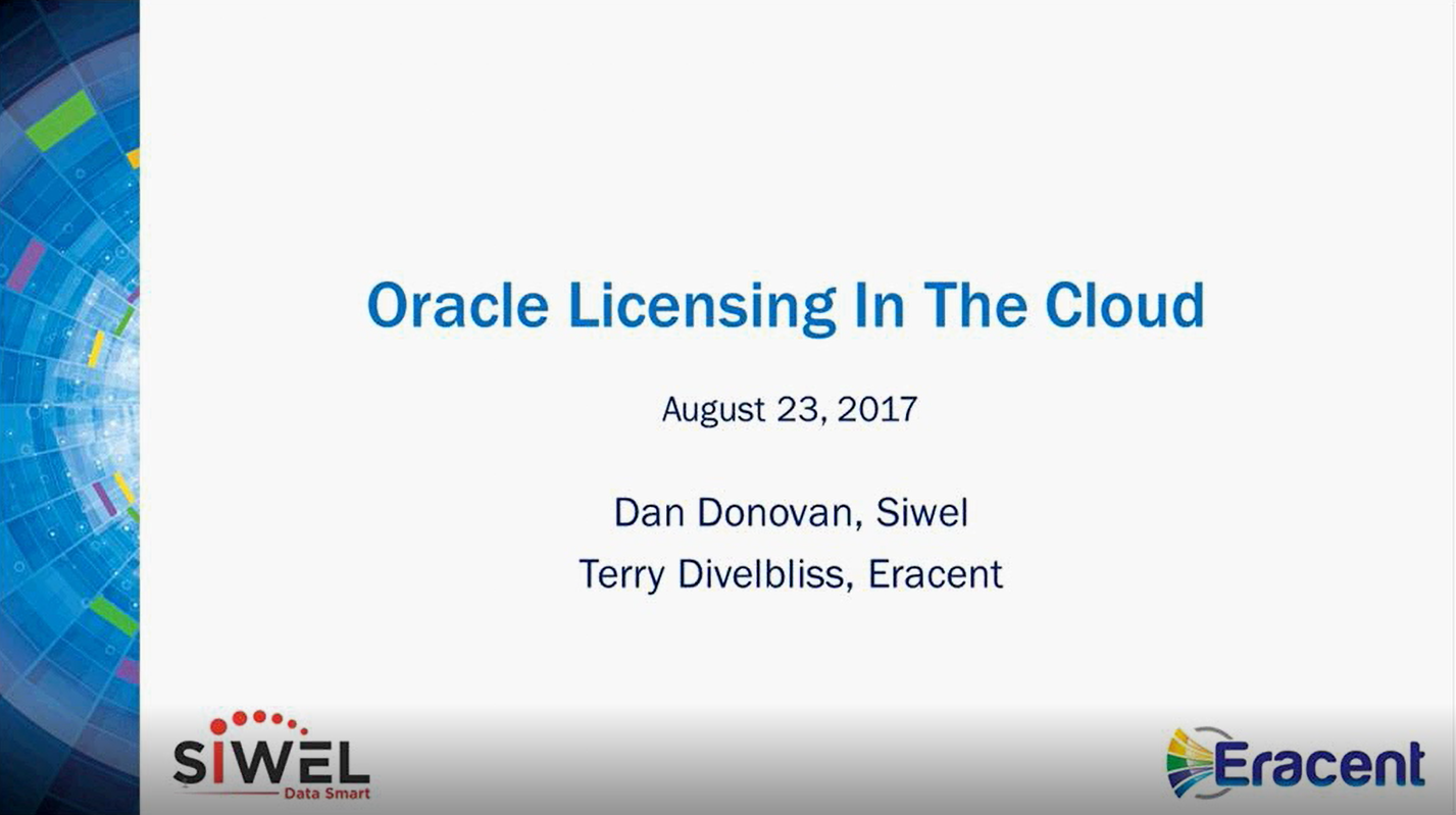 Webinar: Oracle Licensing In The Cloud